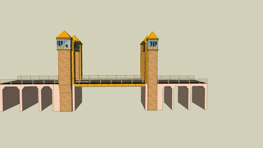 Nuthatchia Fall's Vertical Lift Bridge. | 3D Warehouse