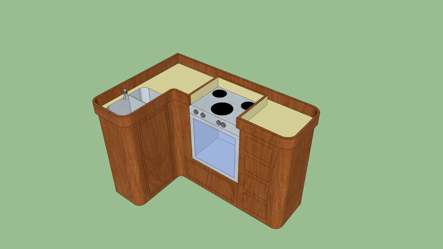 L Shaped Kitchen | 3D Warehouse