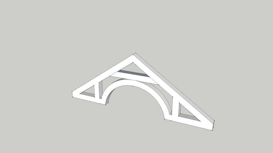 Timber truss with arched bottom chord | 3D Warehouse