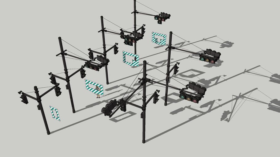 Japanese LED traffic signals | 3D Warehouse