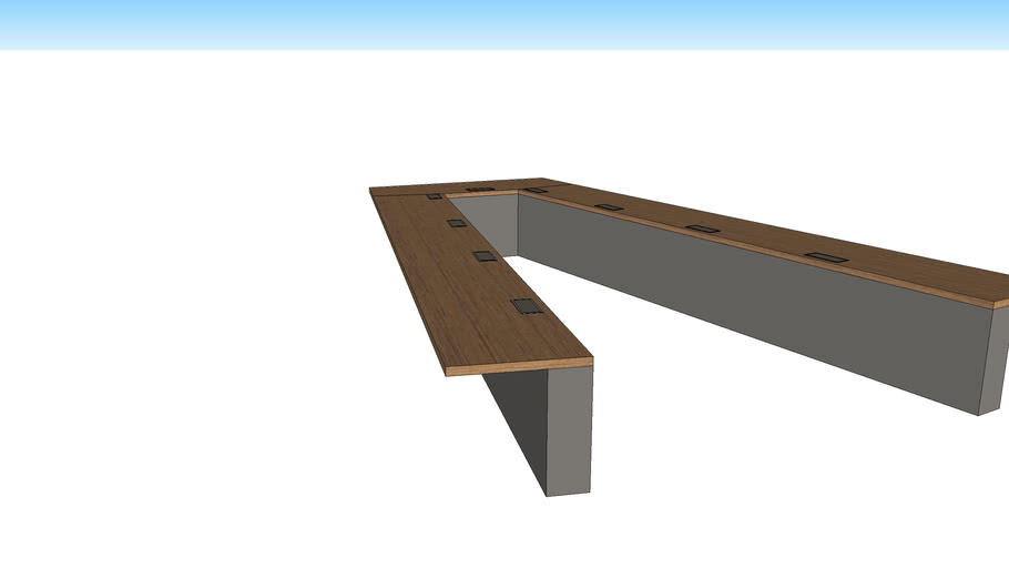 CONFERENCE TABLE V SHAPE | 3D Warehouse