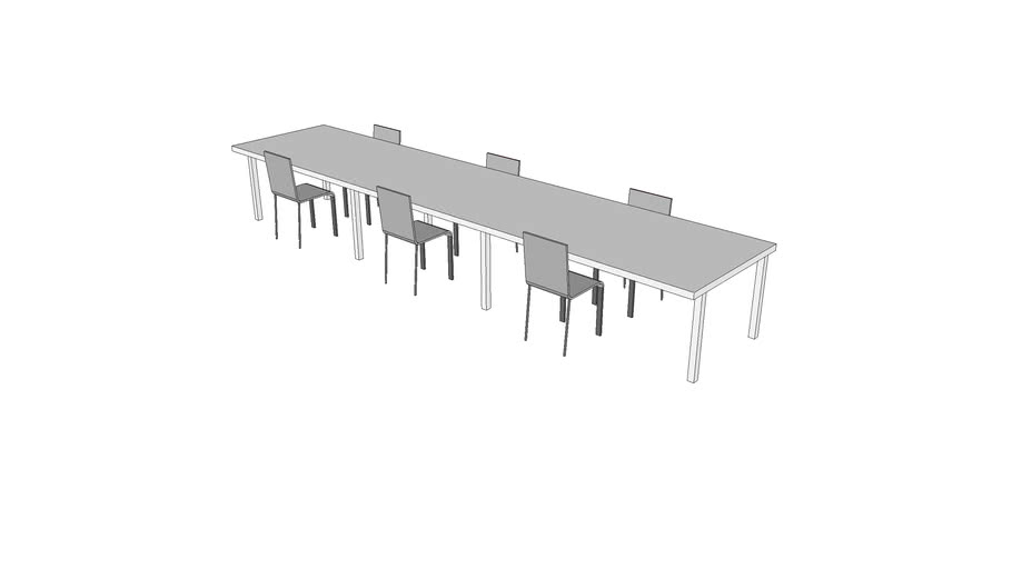 long table assembly 1 | 3D Warehouse