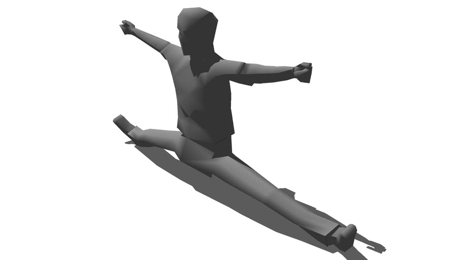 3D Man Doing the Splits | 3D Warehouse