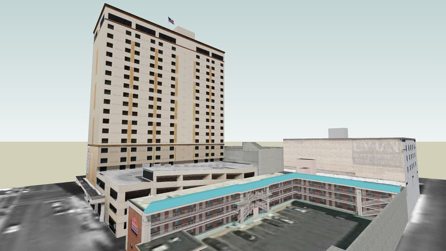 The Davenport Hotel Tower and adjacent structures | 3D Warehouse