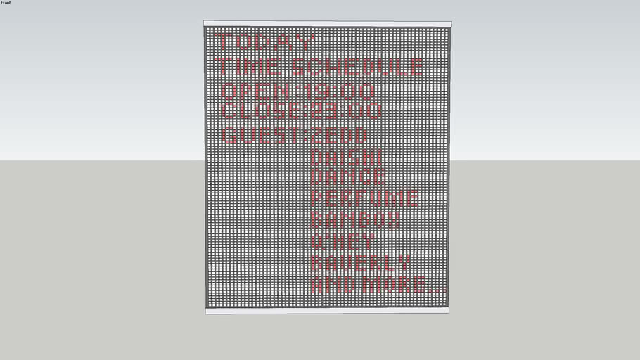 LIGHTING BOARD SIGNAGE | 3D Warehouse