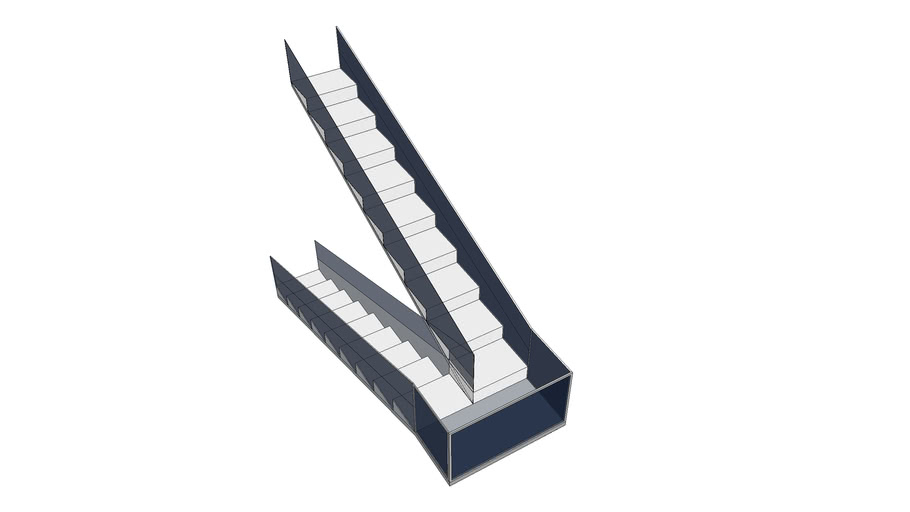V shaped staircase | 3D Warehouse