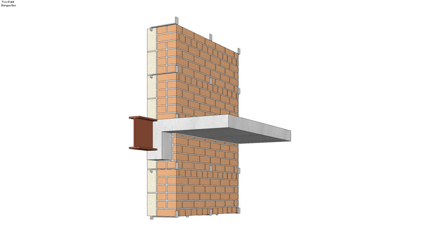 03.020.0201 Wall system Stone veneer wall, transitional, w/ brick ...