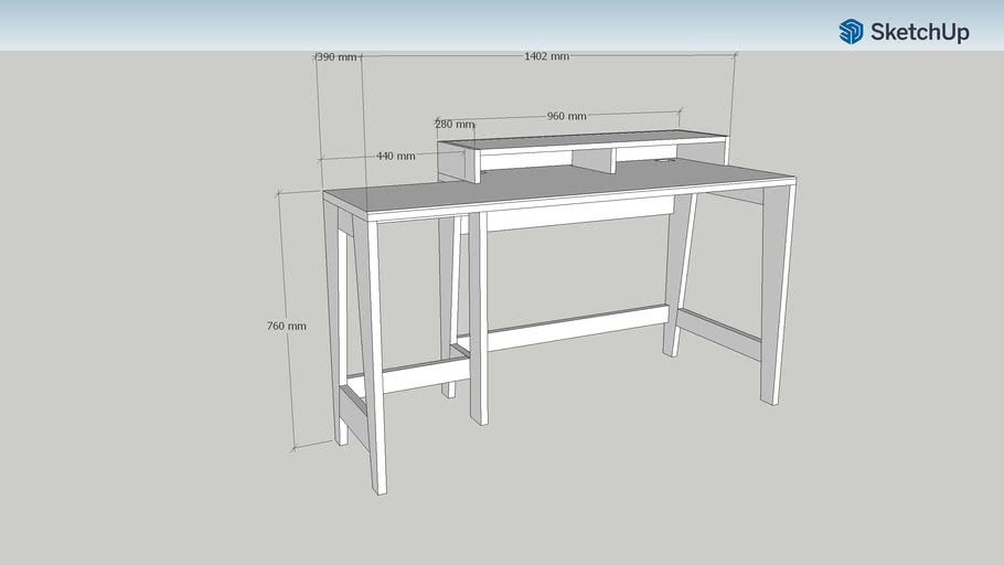Bespoke cut-out desk | 3D Warehouse