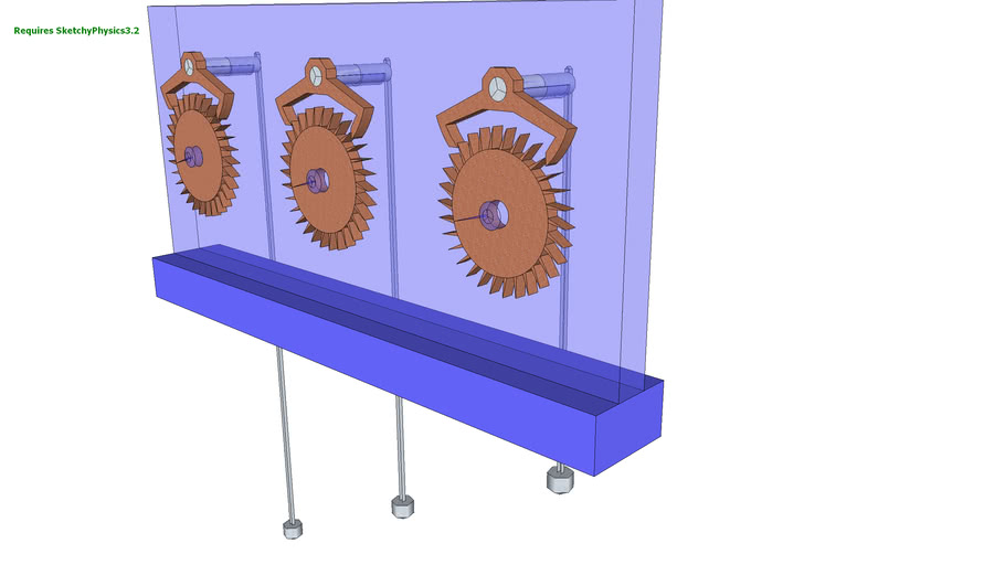 Clockwork Graham Escapement SketchyPhysics | 3D Warehouse