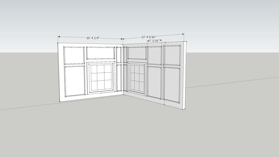 2 paneled window walls | 3D Warehouse
