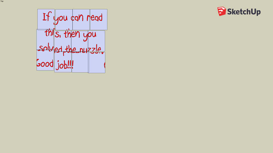 Word Puzzle with Square Pieces | 3D Warehouse