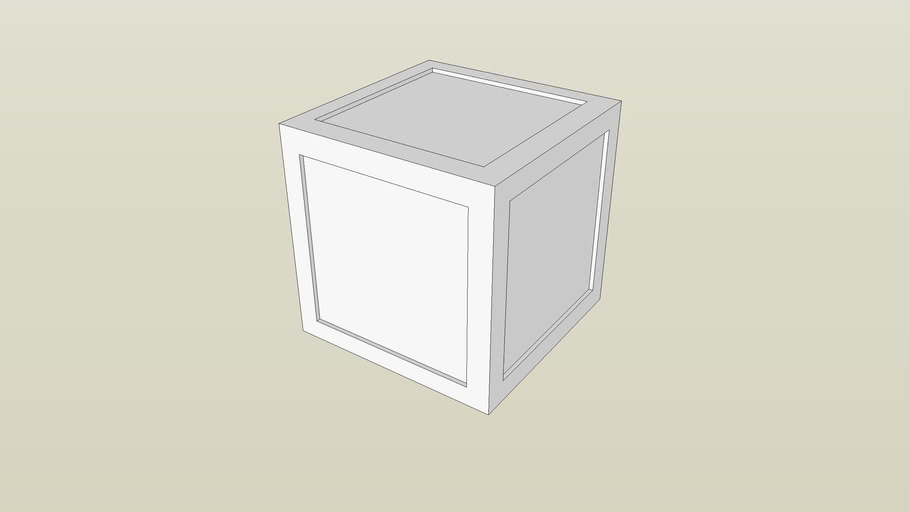 1m x 1m box - Recessed panels | 3D Warehouse