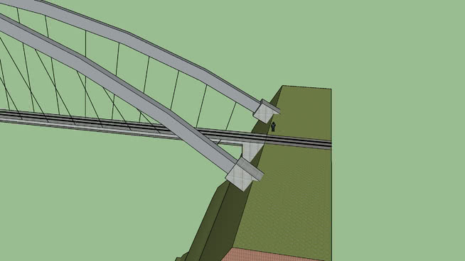 X Arch suspension bridge | 3D Warehouse