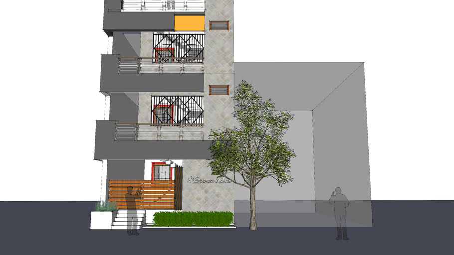 Residence facade,Elevation,Massing | 3D Warehouse