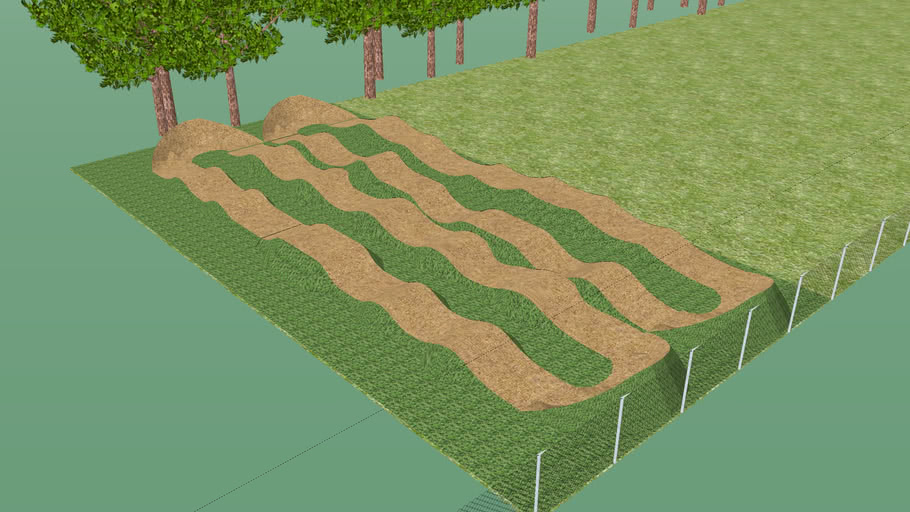 Pumptrack BMX track fietcrossbaan | 3D Warehouse