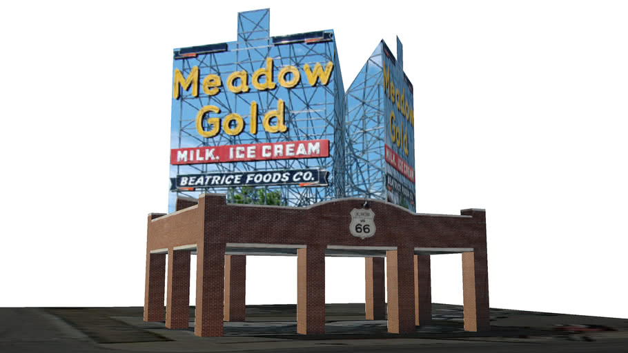 Meadow Gold sign | 3D Warehouse