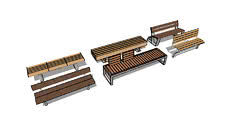 out door bench | 3D Warehouse