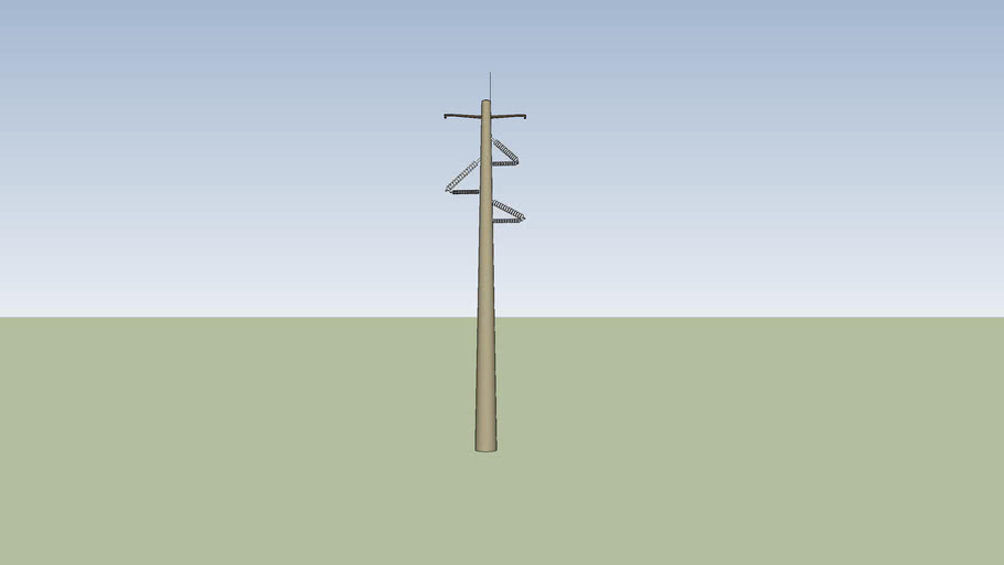An Electrical Power Line Pole | 3D Warehouse