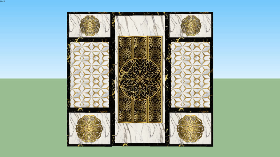 Stone Inlay Wall Panel | 3D Warehouse