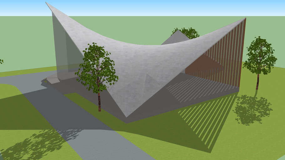 COMMUNITY CENTER DESIGN USING HYPERBOLIC PARABOLA | 3D Warehouse