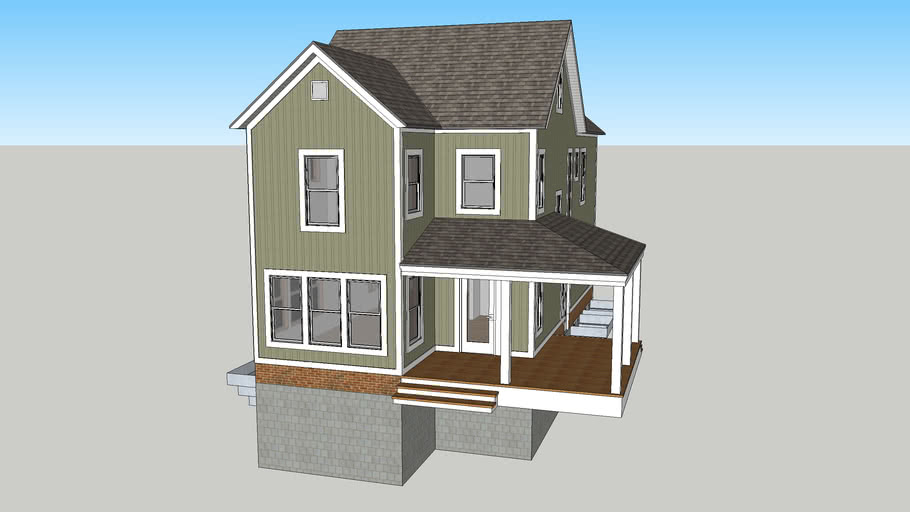 Neotraditional folk Victorian / folk vernacular house | 3D Warehouse