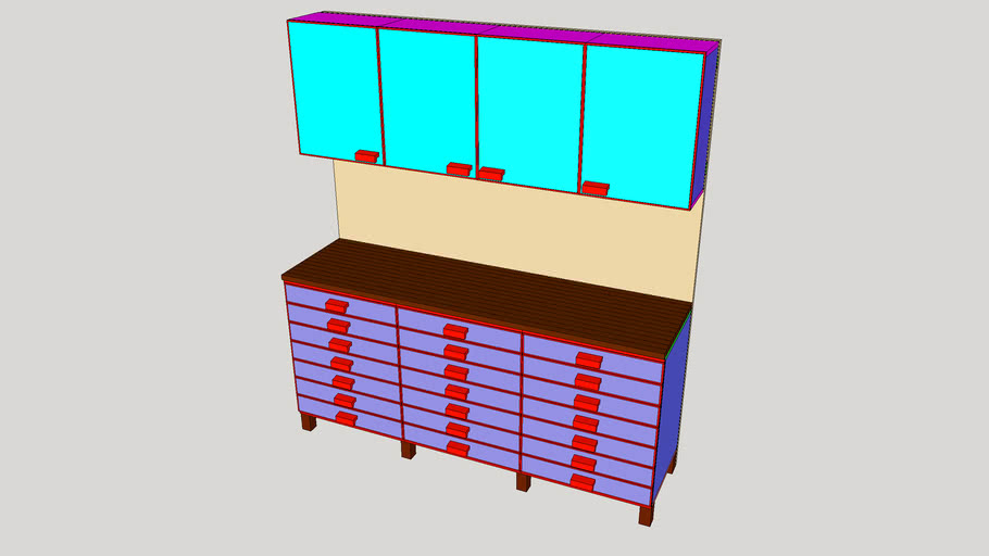 Workbench + Storage | 3D Warehouse