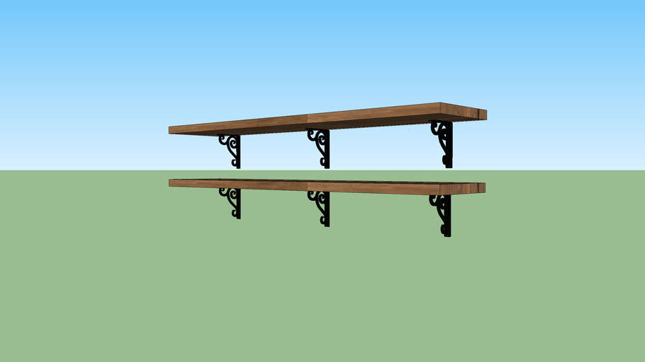 Barn Shelves with antique brackets | 3D Warehouse