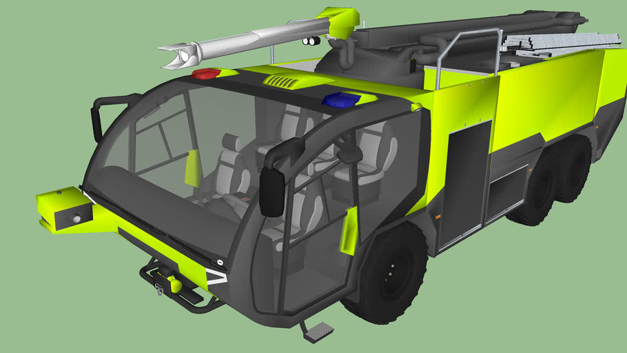 Airport Fire Truck With Stinger HRET - Rosenbauer New Panther | 3D ...