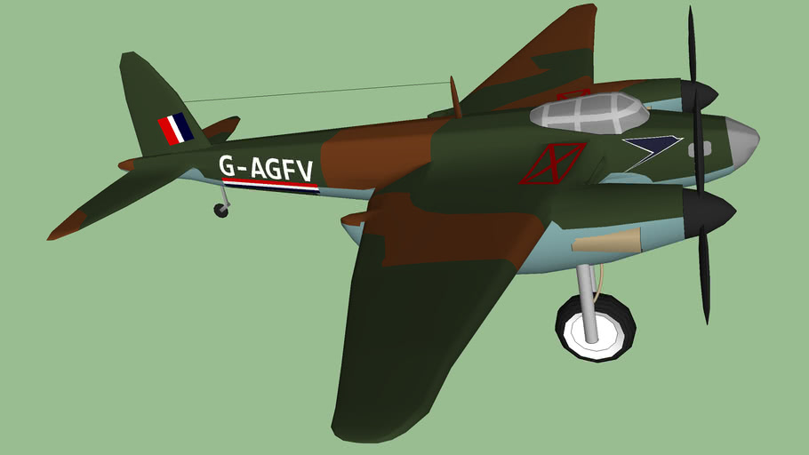 BOAC De Havilland Mosquito G-AGFV - 1943 | 3D Warehouse