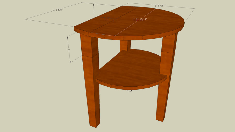 Rounded Side Table | 3D Warehouse