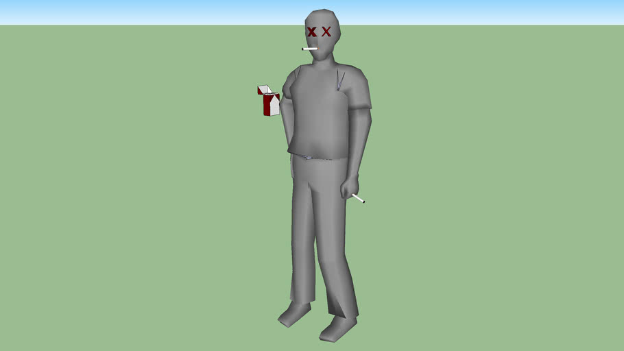 Guy Smoking | 3D Warehouse