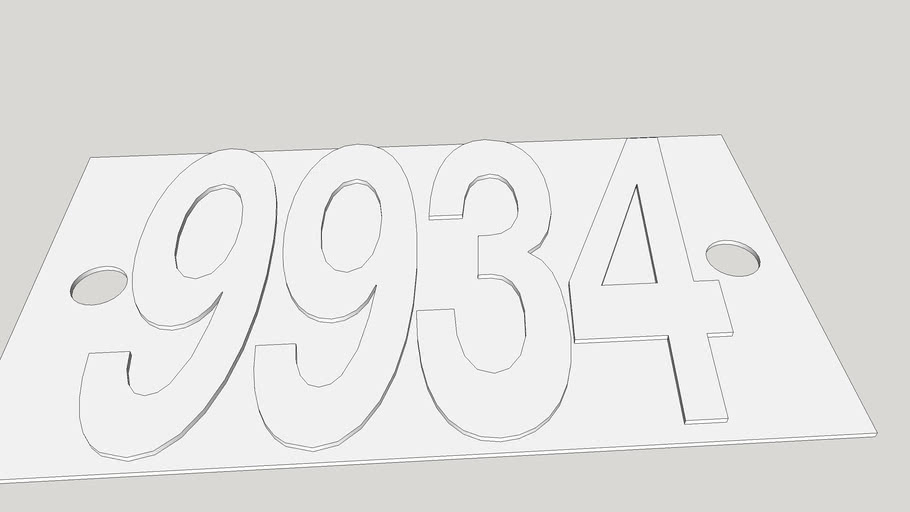 numbers | 3D Warehouse