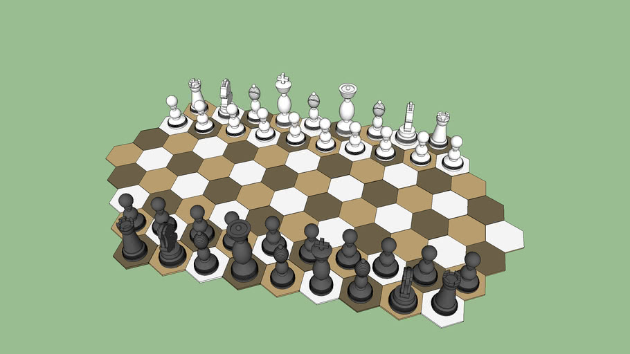 Brusky's hexagonal chess | 3D Warehouse