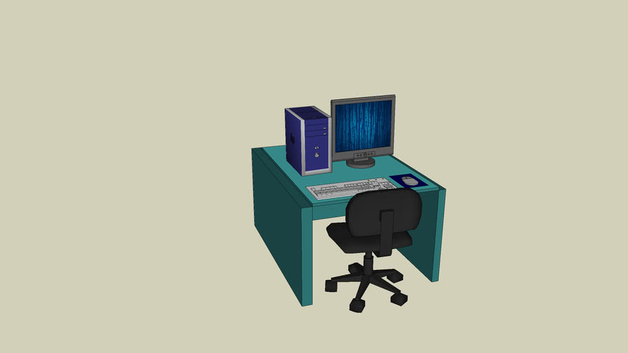 computer set | 3D Warehouse