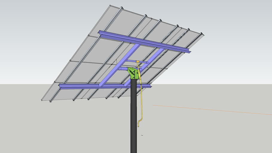 MT Solar Single Pole Mount Pat. Pending | 3D Warehouse
