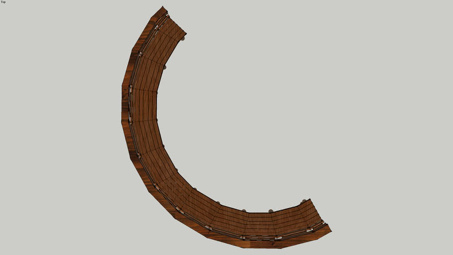 curved bench (boardwalk) | 3D Warehouse