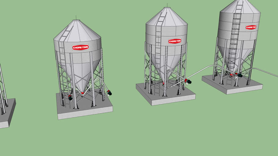 PigTek - Chore Time - Feedbin - Silo Cám - 12' | 3D Warehouse