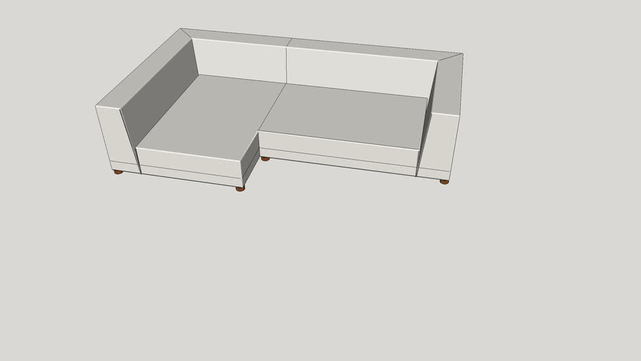 CB2 Uno Sectional | 3D Warehouse