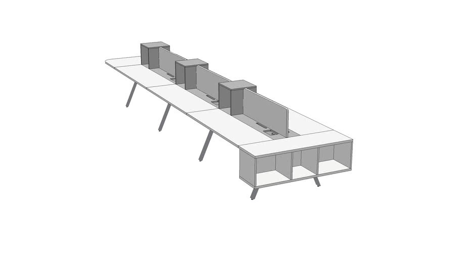 Watson Tonic Open Plan 6-pack 5.5' x 5.5' #OPNTO016 | 3D Warehouse