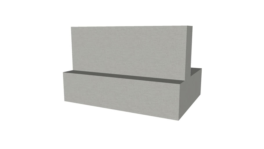 Retaining Wall Footing 36inx12in - Detailed | 3D Warehouse