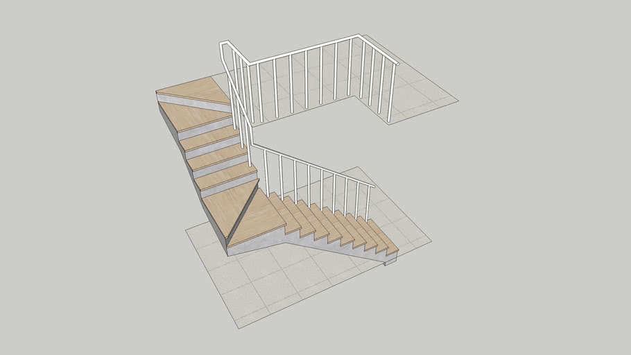Stairs and railings | 3D Warehouse