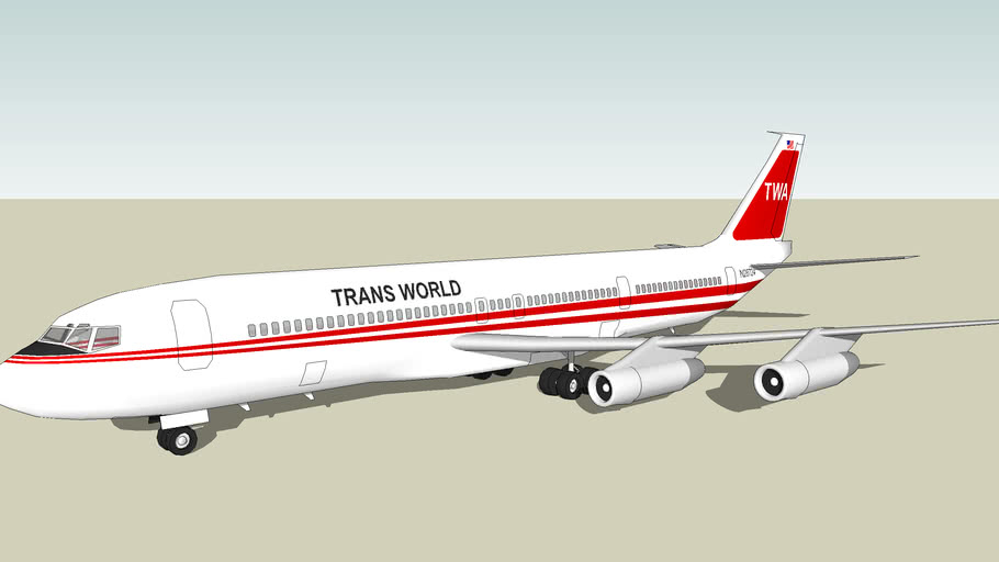 Trans World Airlines (TWA) Boeing 707-300B | 3D Warehouse