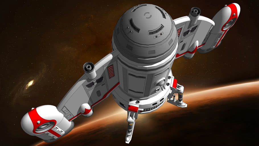 Star Frontiers - UPF Explorer Ship with Lander (UPDATED) | 3D Warehouse