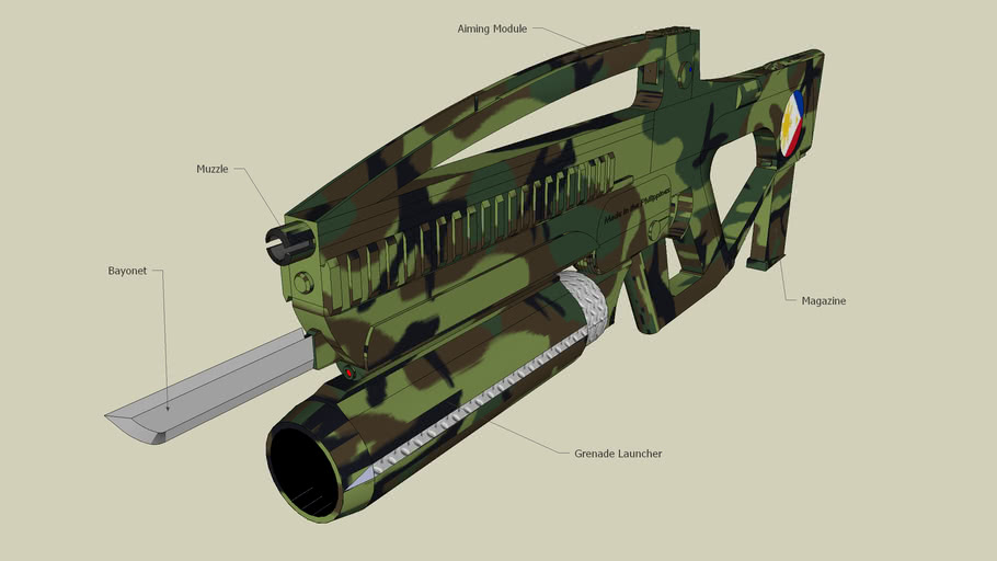 Philippine Assault/Battle Rifle 'Tamaraw 1' (concept) | 3D Warehouse