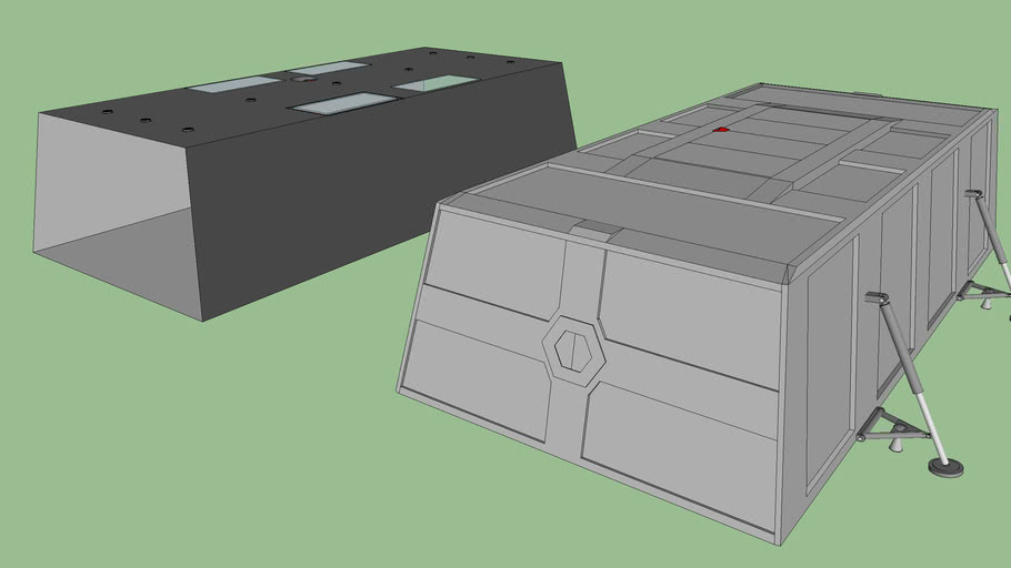 Container/cargo, Airdrop M56A3. Base with interior section. | 3D Warehouse