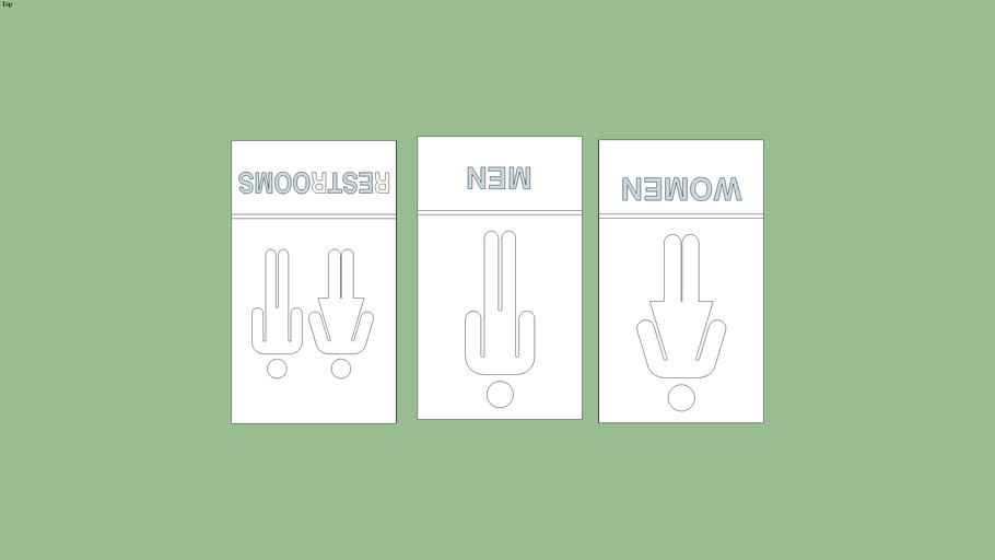 Restroom Signs regular classic | 3D Warehouse