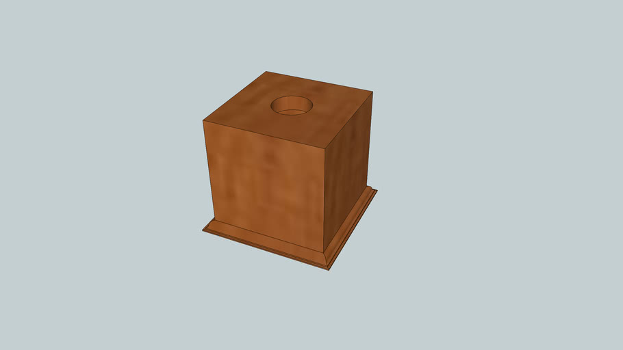 Square Wooden Tissue Box | 3D Warehouse