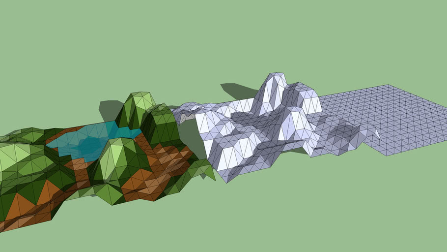 triangle grid landscape | 3D Warehouse