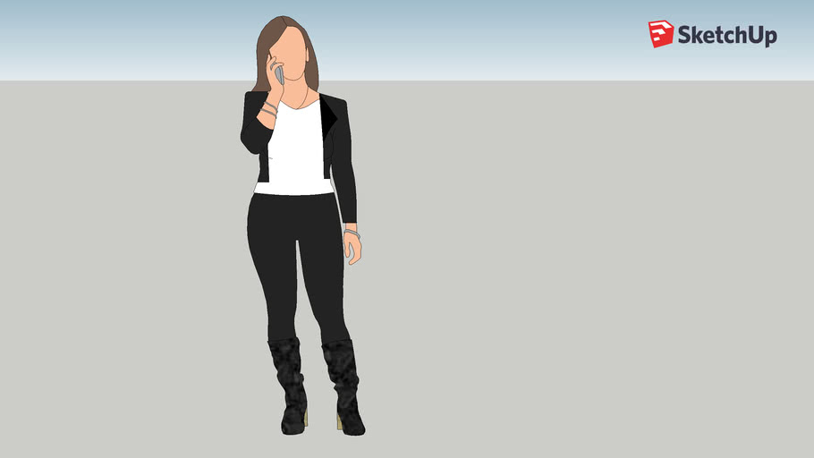 2D Woman Vrouw Femme | 3D Warehouse