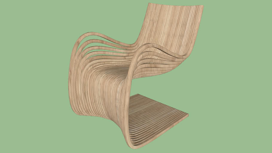 Wooden Curved Chair | 3D Warehouse